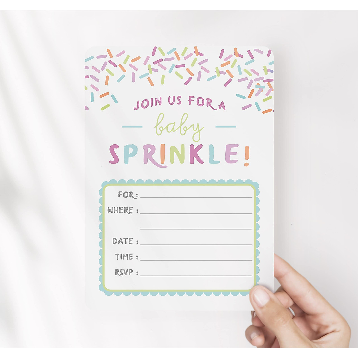 M Market On Mainstreet Baby Sprinkle Baby Shower Invitations, 25 Count