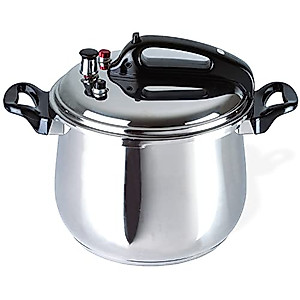 Bene Casa Stainless-Steel, 5.3-quart Pressure Cooker, 5-liter Capacity. Olla de Presion.