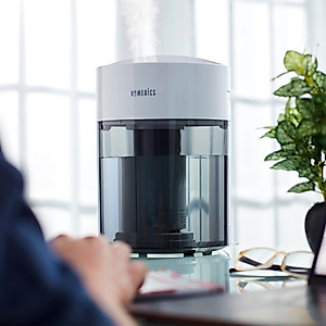 HoMedics Humidifiers for Bedroom, Home, Nursery, Office and Plants. Total Comfort UV-C Ultrasonic Humidifier, Leak Resistant Design, 0.97 Gallon Tank, 35 Hour Run Time, Quiet, Cool Mist, Night Light