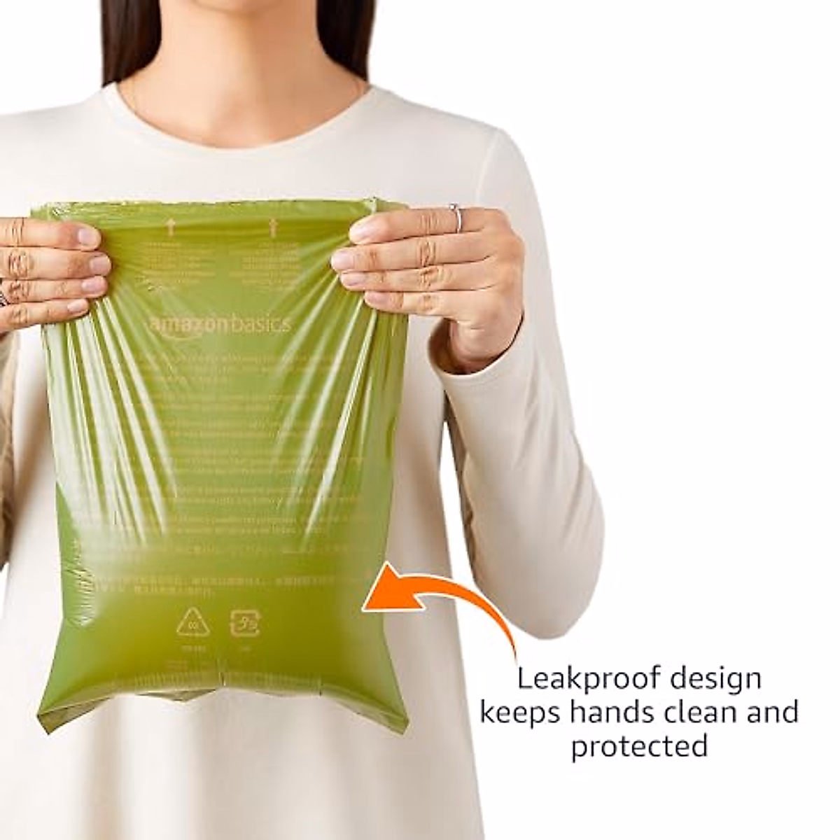 Amazon Basics Dog Poop Bags with Dispenser, 540 Count, Enhanced for Guaranteed Leakproof, Unscented, Includes Leash Clip