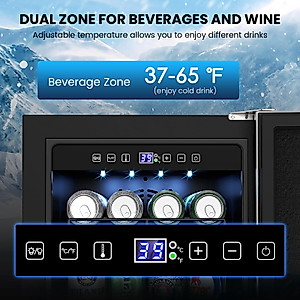 15 Inch Outdoor Beverage Refrigerator, Weather Proof Stainless Steel Undercounter Beverage Fridge with Removable Shelves, 80 Cans Built-in/Freestanding Beer Cooler for Patio and Kitchen