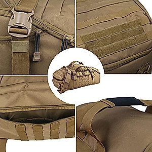 WolfWarriorX Gym Bag Duffle Bags Backpack Travel Weekender Bag for Men Women Workout Bag for Military,Sports,Overnight,Basketball,Tactical,Football Waterproof & Tear Resistant Coyote 45L