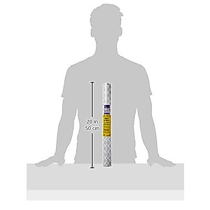 Magic Cover Adhesive Vinyl Paper, Multi-Functional Shelf Liner for Lining Drawers and Shelves, Waterproof and Durable, 18" x 20', Talisman Glacier Gray