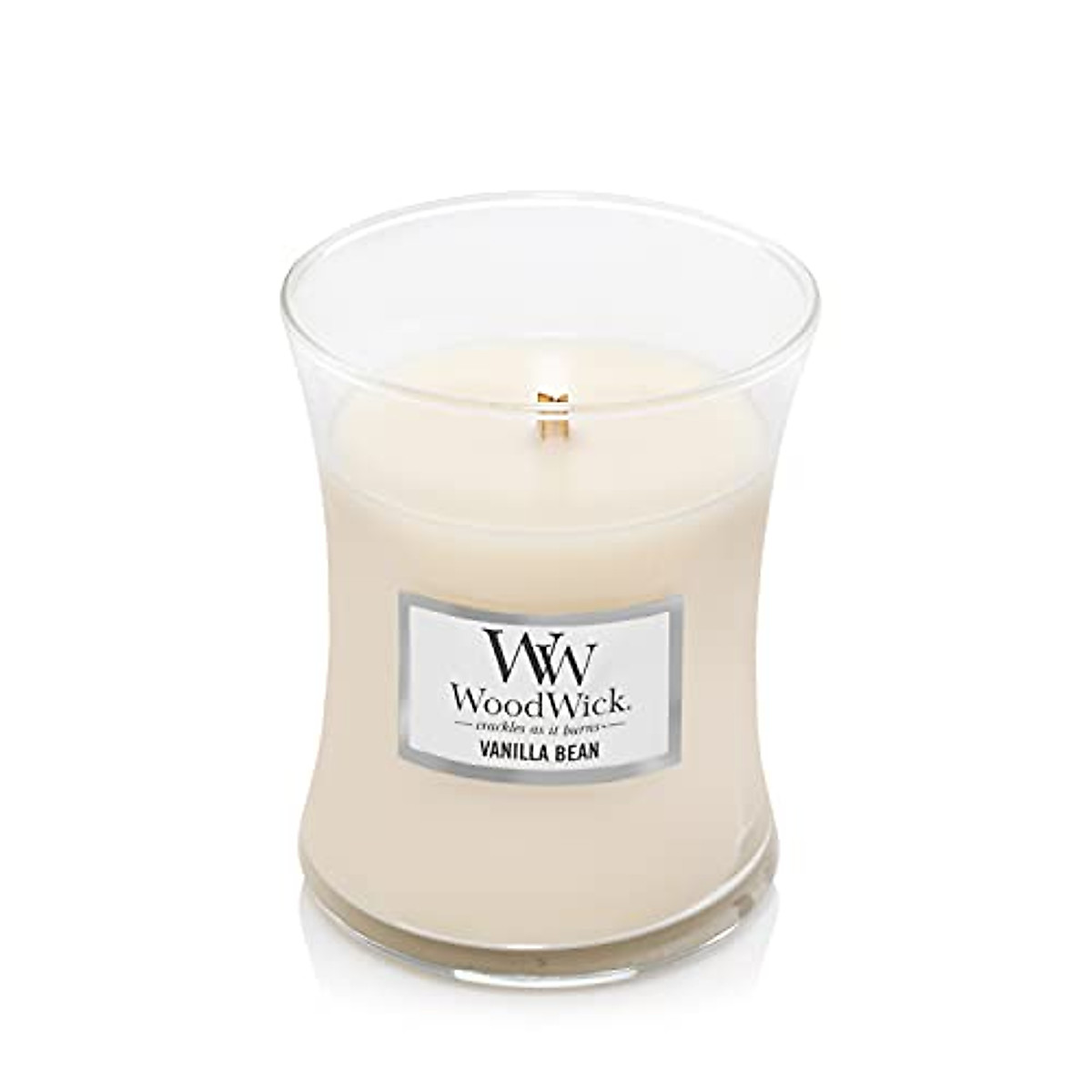 WoodWick Vanilla Bean Medium Hourglass Candle, 9.7 oz& Honeysuckle Medium Hourglass Candle, 9.7 oz.