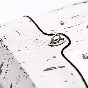 SDlumeiy Vintage Wall Mount Mailbox, Vintage Mailbox, Outdoor Metal Mailbox, Vertical Wall Mount Mailbox 10.2Lx3Wx14.2H inches (White)