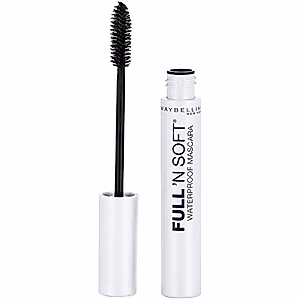 Maybelline Full 'N Soft Waterproof Mascara, Very Black, 1 Tube