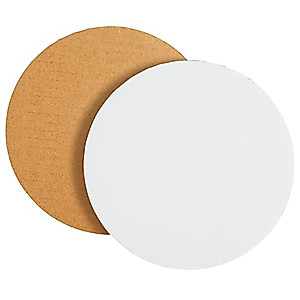 12-Pack Round 6 Inch Cake Boards, Disposable Cake Platter Board Base Tray, Cardboard Circles for Cake Plate Accessories, Cake Decorating Supplies for Desserts and Bakery (White)