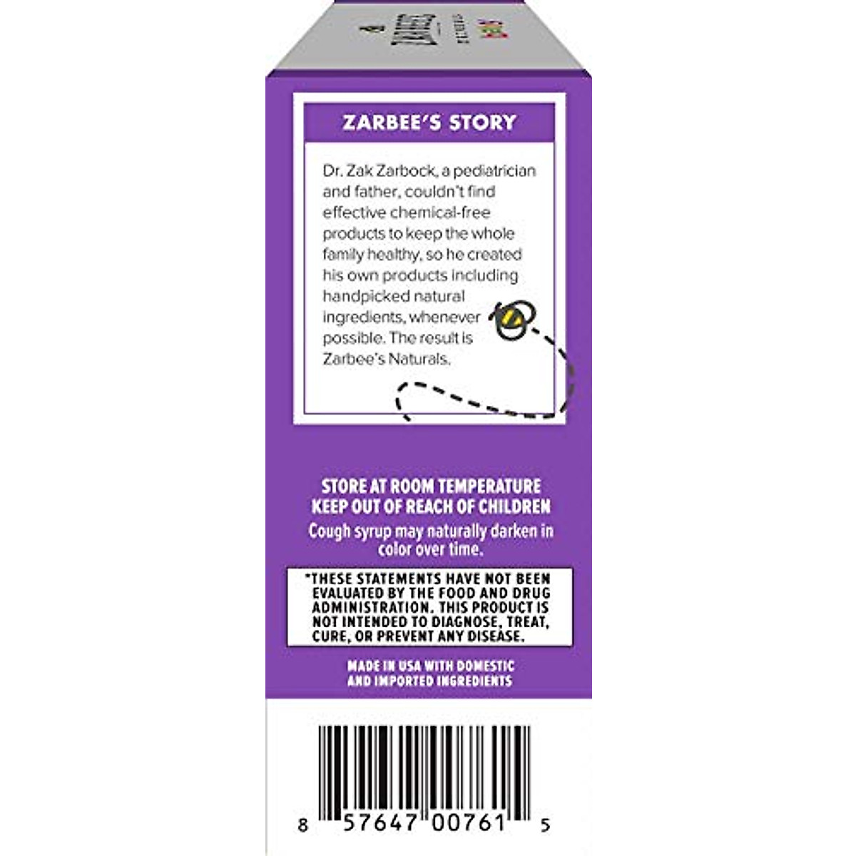 Zarbee's Naturals Complete Baby Cough Syrup Immune with Agave/Thyme & Elderberry, 2 Fl Oz (Pack of 1)
