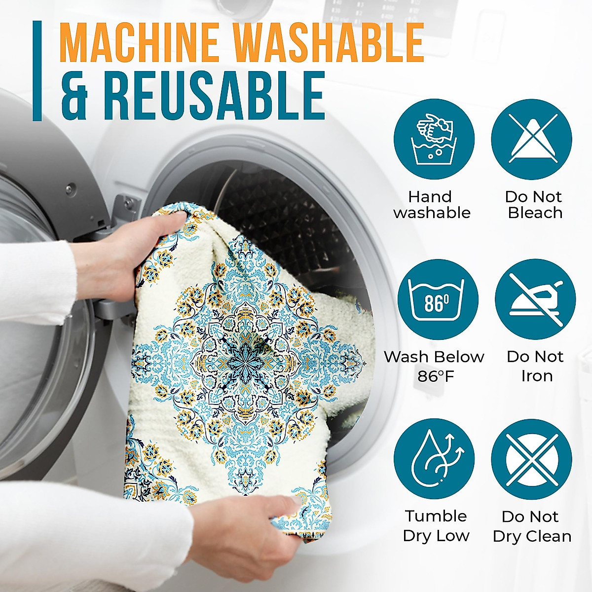 Washable Pee Pads for Dogs 72x72 - Extra Large Super Absorbent Reusable Dog Training Pads, Waterproof Non-Slip Leakproof Whelping Pad, Pee Pads for Dog Floor, Bed