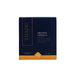 Trapp - No. 4 Orange Vanilla - 7 oz. Signature Candle - Aromatic Home Fragrance with Fruity Scent of Brazilian Orange, Tahitian Vanilla, & Tonka Bean Notes - Petrolatum Wax