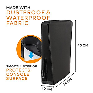 PS5 Cover Protection Against Scratches and Dust, Compatible with Regular and Digital PS5 Console, Black - Bangcheer