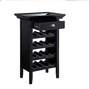 Powell Black with Merlot Rub through Wine Cabinet