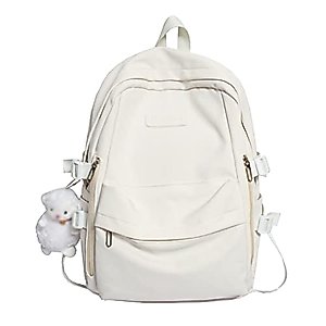 DINGZZ Waterproof Nylon Women Bags School Backpack for Teenagers Girls Travel Backbag Small Bookbag (Color : E, Size : 32 * 13 * 44CM)