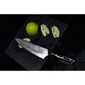 OXFORD CHEF Chefs Knife 8 inch Best Damascus- Japanese- VG10 Super Steel 67 Layer High Carbon Stainless Steel-Razor Sharp, Stain & Corrosion Resistant, Awesome Edge Retention