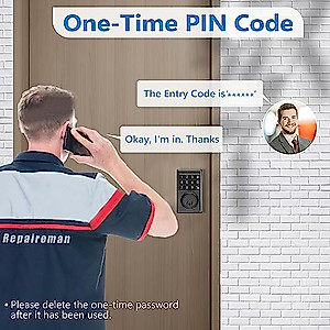 Keyless Entry Door Lock with Keypad, Electronic Smart Lock, Keyless Door Lock with 2 Keys, Electronic Keypad Deadbolt, Door Locks with Keypads, 103 Codes, Auto Lock, Easy Installation, Black