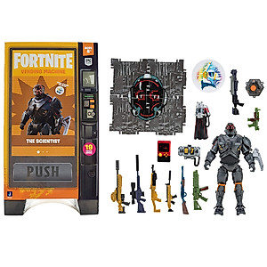 FORTNITE Vending Machine, Includes Highly-Detailed and Articulated 4-inch The Scientist Figure, Weapons, Back Bling, Building Materials, More Outfits Dropping Soon