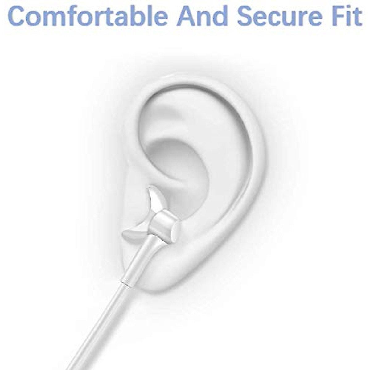 (2 Pack) Premium 3.5mm Wired Earphones/Headphones/Earbuds with Built-in Microphone & Remote Control Compatible for iPhone iPad iPod Samsung Galaxy Android Phone(White)