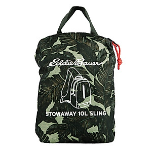 Eddie Bauer Stowaway Packable 10L Sling 3.0 Made from Polyester with Lightly Padded Shoulder Strap, Dark Loden