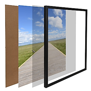 Aynoo 16x20 Poster Frame Black, Display Posters 16x20 Wooden Picture Frames, Wall Gallery Collage Frames,Wood,1Pack