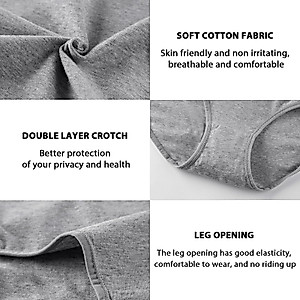 OLIKEME Womens High Waisted Underwear Cotton Tummy Control Stretch Panties Postpartum Soft Ladies Briefs 5 Pack (Multi, L)