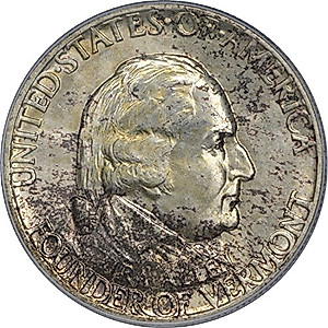 Vermont Commemorative Half Dollar 1927, MS65, PCGS