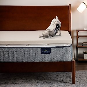 Serta CopperGel Cooling, Pressure-Relieving Memory Foam Mattress Topper, 2 Inch, King
