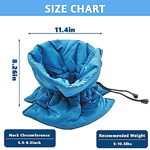 PINVNBY Cat Cone, Cat Recovery Collar Soft Adjustable Cat Cone to Stop Licking and Scratching Foldable Water Resistant Neck Cone for Cats with Drawstring Design Not Block Vision (S)