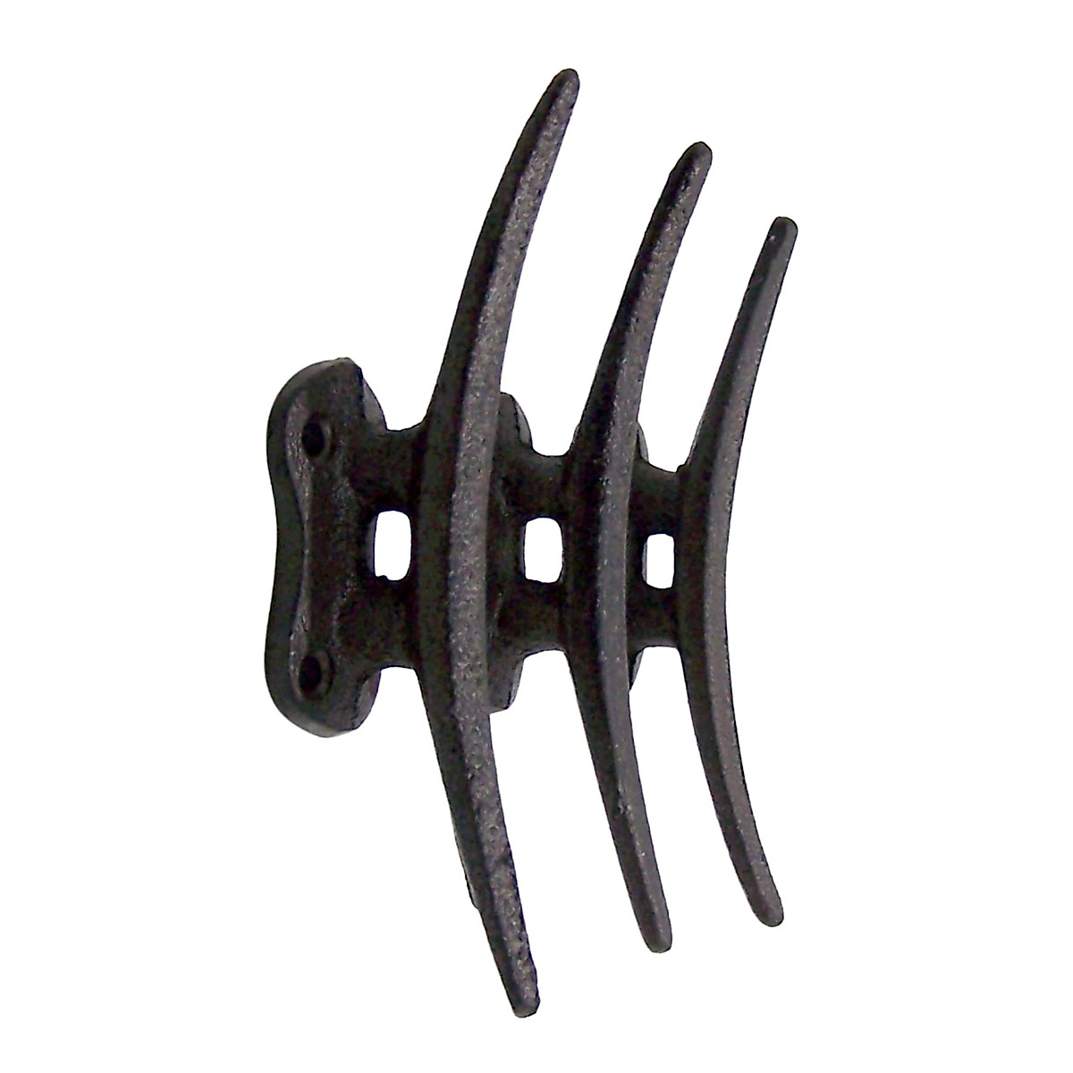 Brown Boat Cleat Cast Iron Wall Hooks, Wall Mounted for Hanging Coats, Purses, Towels, Hats, Beach Themed Wall Décor, Set of 3, 5.75 Inches High