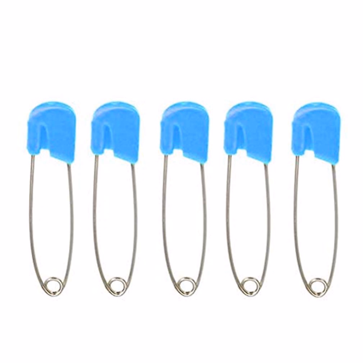 20pcs Blue Safety Pins Baby Nappy Diaper Cloth Nappies Crafts Safety Locking Clip Sturdy Stainless Steel Toddler Nappy Hold Clip Pins