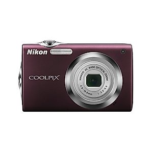 Nikon Coolpix S3000 12.0 MP Digital Camera with 4x Optical Electronic Vibration Reduction (VR) Zoom and 2.7-Inch LCD (Plum)