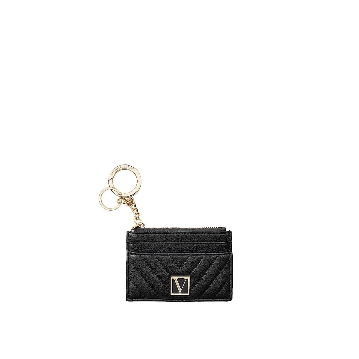Victoria's Secret The Victoria Card Case Keychain, Black Lily