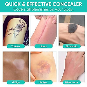 iTecFreely Tattoo-Cover-Up Sweatproof-Waterproof-Tattoo-Cover-Up-Tape Ultra-Thin-Invisible-Breathable-Patch-Concealer-Sticker-Suitable-for-Spot-and-Scar