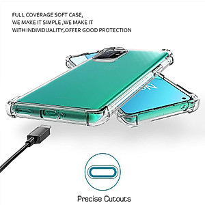 Osophter for Oneplus 8T & 9R Case - Clear Transparent Reinforced Corners TPU Shock-Absorption Flexible Phone Cover