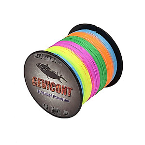 GEVICONT Fishing Line Braid high power fishing accessories 100% PE 8-Strand 300m/328yd 500m/547yd 1000m/1094yd 10lb to 300lb Multiple Colors for trolling fishing