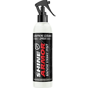 SHINE ARMOR Graphene Ceramic Coating for Cars | Highly Concentrated for Vehicle Paint Protection and Shine with Hydrophobic Top Coat SiO2 Technology Premium Gloss 8 Fl Oz