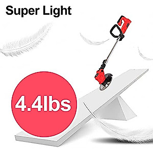 GMRZ Handheld Cordless String Trimmer Garden Edger Tool, 21V 4000Mah Lithium-Ion Portable Walk Behind Grass Brush Cutter Lawn Mower WReplace Cutter Head,1 Battery