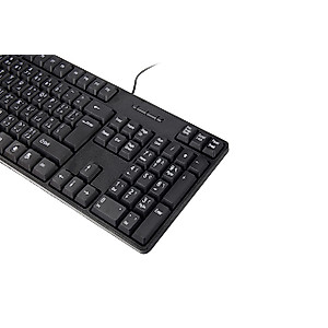 MCSaite Wired Arabic/English Computer Keyboard, Full-Size Keyboard, 104-keys, USB Plug-and-Play, Foldable Stands, Compatible with PC, Laptop