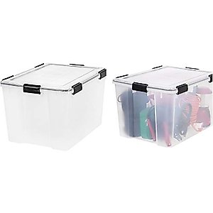 3234 - Weathertight 74 Quart Buckle Down Storage Latch Box Container, Clear – QQ16