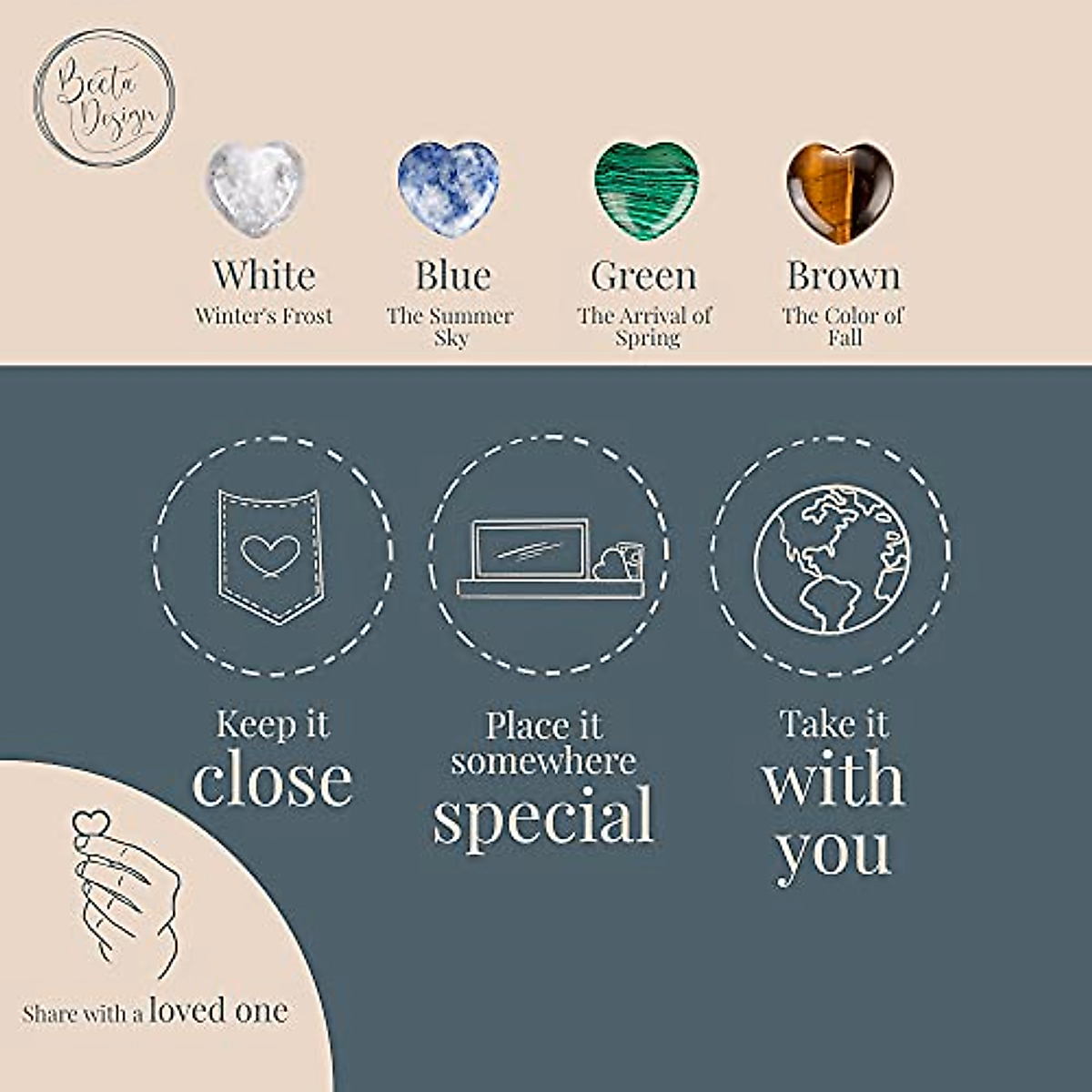 Memorial Gifts - A Truly Unique Bereavement or Grieving Gift - 4 Hand Carved Stone Reminders for Each Passing Season - A Beautiful Remembrance Gift or Sympathy Gifts for the Loss of a Loved One