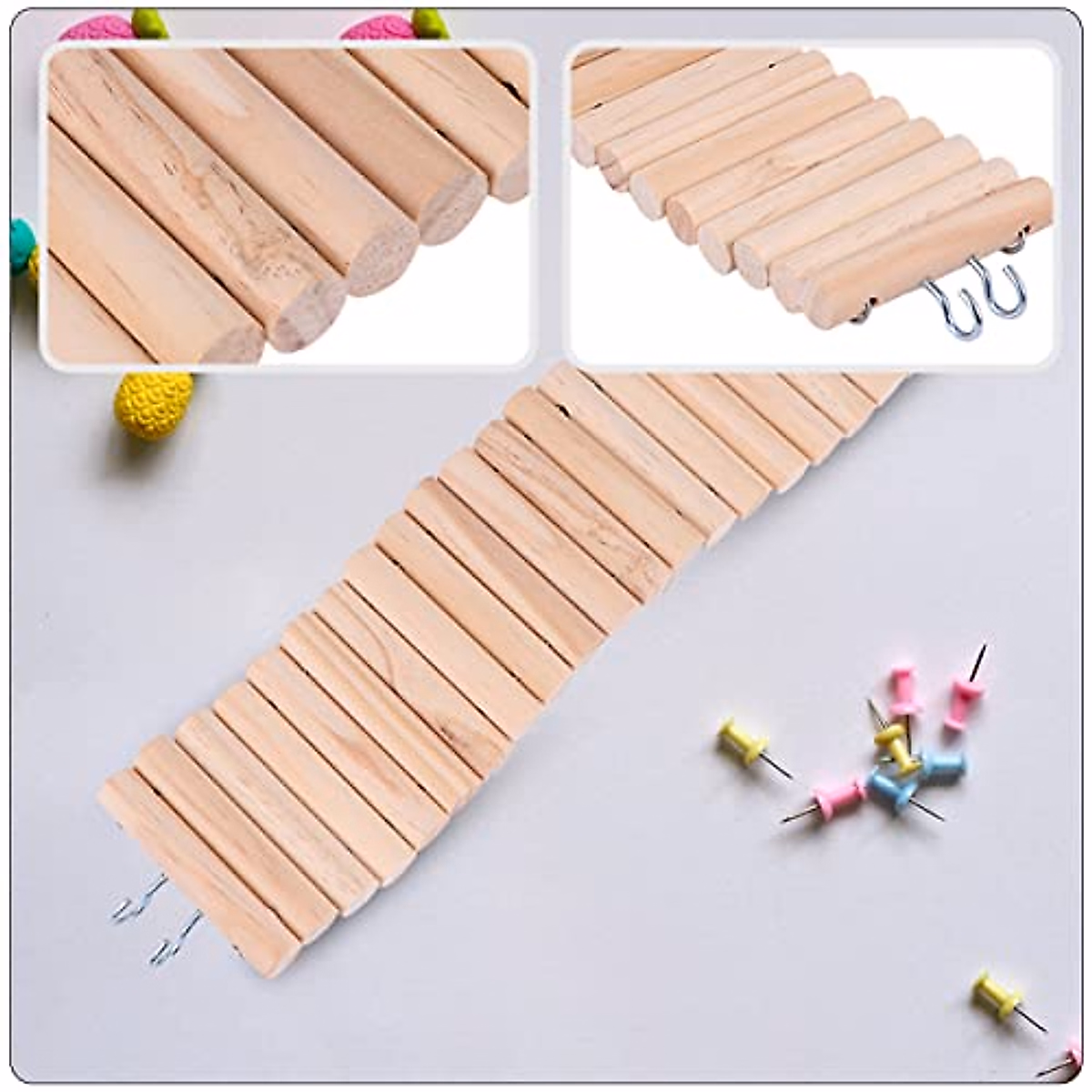 PATKAW Teething Toys Teething Toys Teething Toy of 2 Hamster Climbing Ladder- Parrot Climbing Toy Parrot Ladder Bird Ladder Toy Bird Cage Ladder Teething Toys Teething Toy Bird Toys