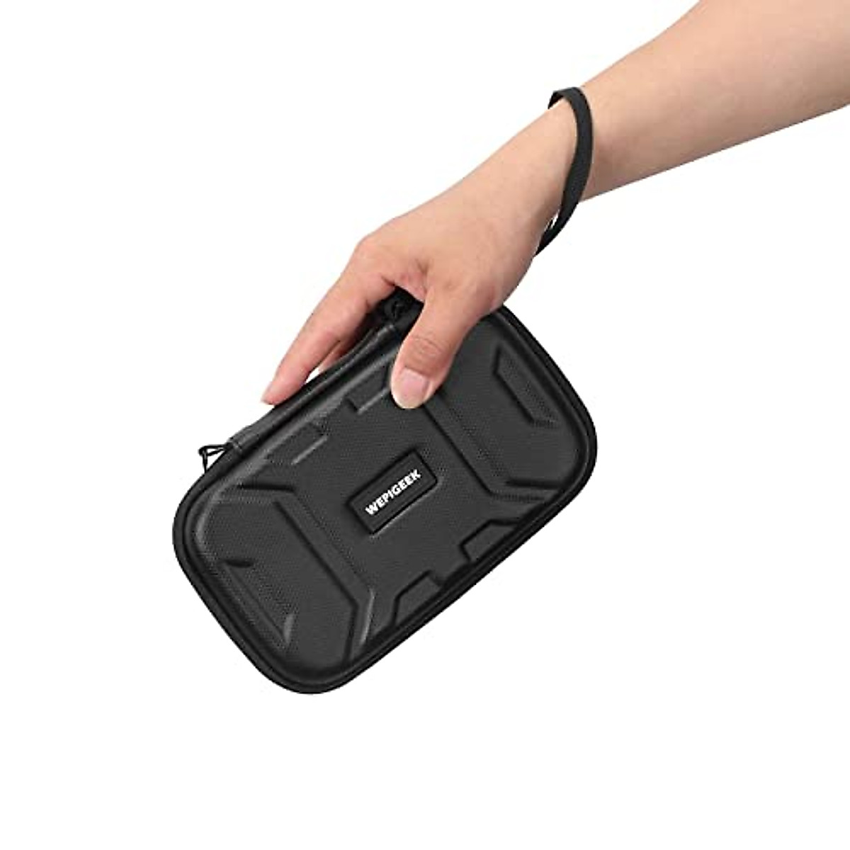 WEPIGEEK Travel Case for Razer Kishi V2 IOS/Android mobile Controller,Portable Travel All Protective,Hard Messenger Carrying Bag, Strong strap ,Soft Lining ,with Pockets for Accessories Black