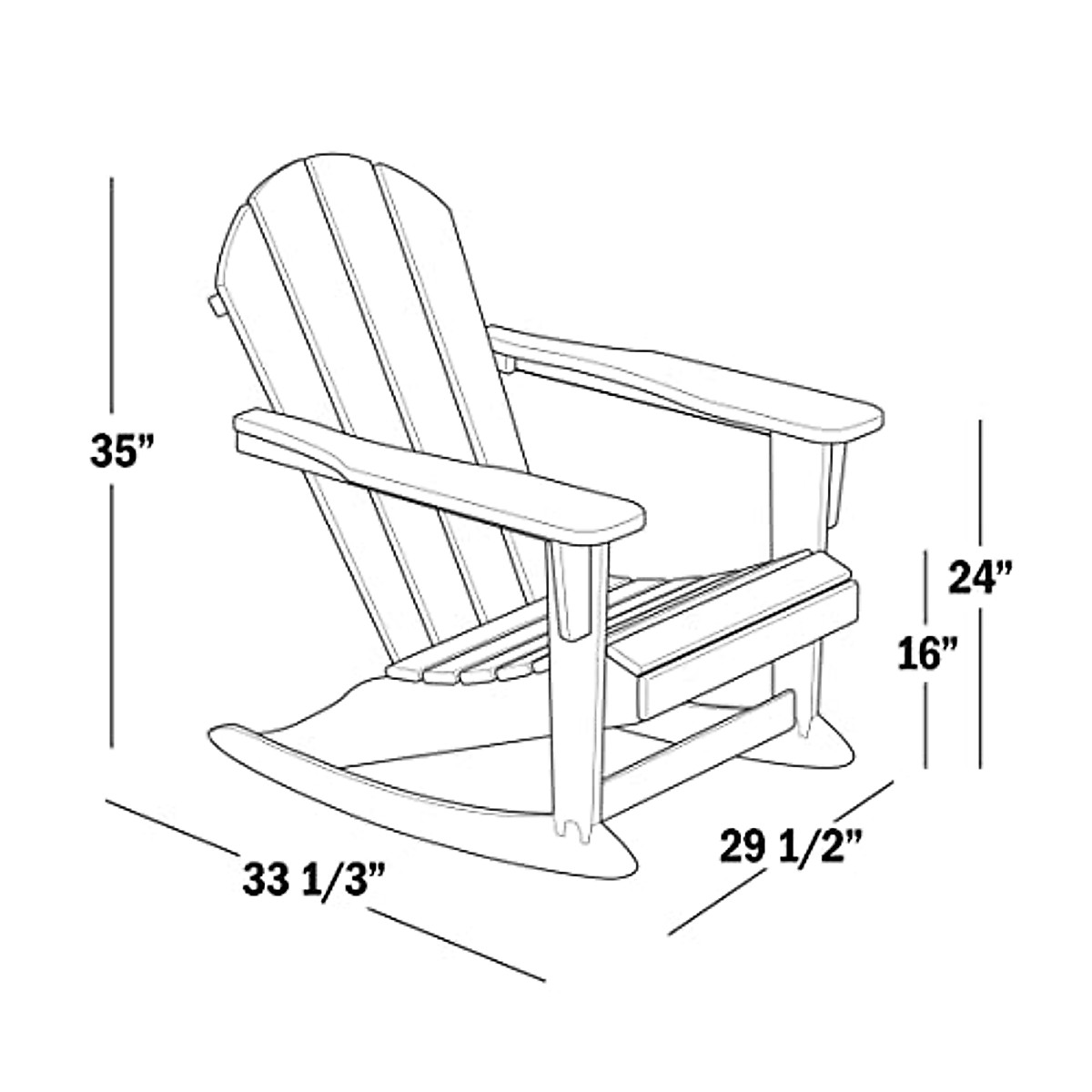 WestinTrends Malibu 3 Piece Outdoor Rocking Chair Set, All Weather Poly Lumber Porch Patio Adirondack Rocking Chair Set of 2 with Side Table, Turquoise