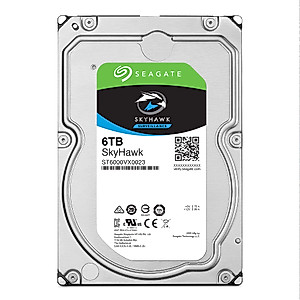 Seagate SkyHawk 6TB Surveillance Internal Hard Drive HDD – 3.5 Inch SATA 6GB/s 256MB Cache for DVR NVR Security Camera System with Drive Health Management – Frustration Free Packaging (ST6000VX001)