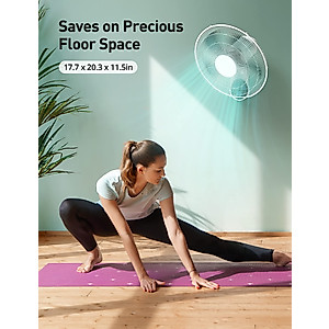 PARIS RHÔNE Wall Mount Fan with Remote,16 Inch Wall Fan with 5 Blades, 5 Speeds, 8 Hour Timer, 90° Oscillating Quiet Wall Fan with Remote for Home Office Bedroom Living Room Garage (White)