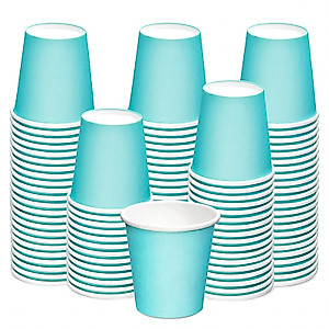 Giwrmu 100 pack 3 oz Paper Cups, Disposable Bathroom Cups, Mouthwash Paper Cups, 3 oz Small Cups for mouthwash, Snack Cups, Espresso Cups Suitable for Home, Party, Picnic