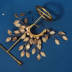 Elf Ear Cuff Fairy Single Left Handmade Non Piercing Earring for Women (Golden Leaves)
