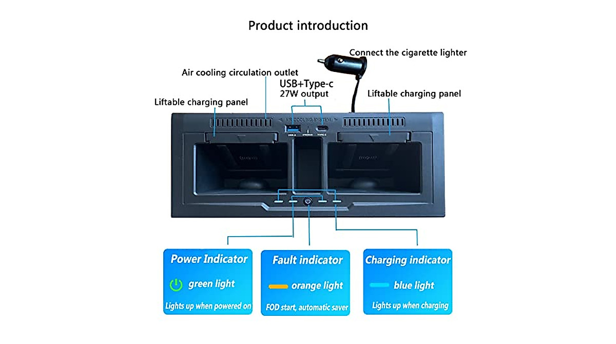 KZICWN New Center Console Car Wireless Charger Tray for Land Rover ...