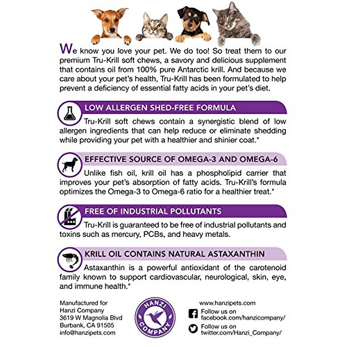 #1 Premium Antarctic Krill Oil Soft Chews for Dogs | Rich in Omega 3 | Astaxanthin | Vitamin E | For Skin and Coat | Low Allergen | Low Calorie | cGMP Certified | Made in USA | 60 Savory Soft Chews