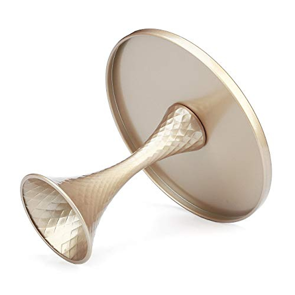 Hotity Set of 2 Round Cake Stands Modern Design Dessert Display Cake Stand Cupcake Stands for Party Celebration Baby Shower, Light Gold