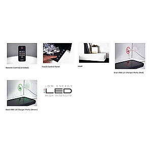 Napoleon Stylus 60 inch Wall Mount Electric Fireplace - White, NEFP32-5019W